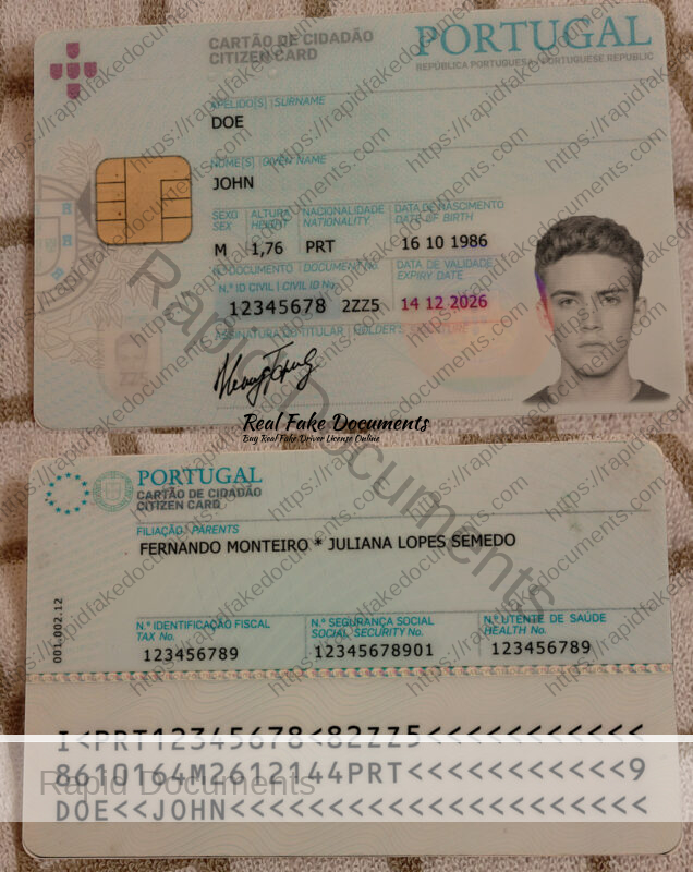 Portugal ID Card - Fake Portugal ID Card