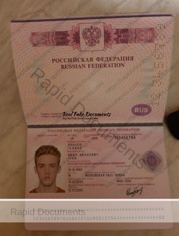 Russia External Passport - Fake Russia External Passport