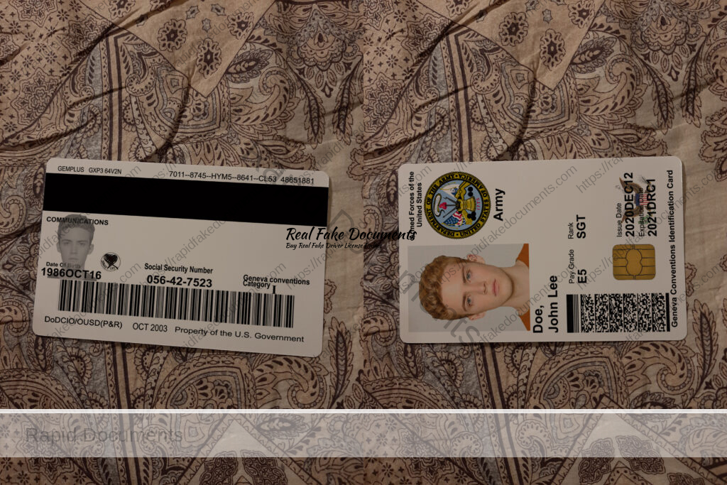 US Military ID - Fake US Military ID
